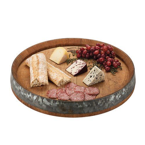 Rustic Farmhouse: Lazy Susan Tray from Aged Oak Barrels – Bash New York